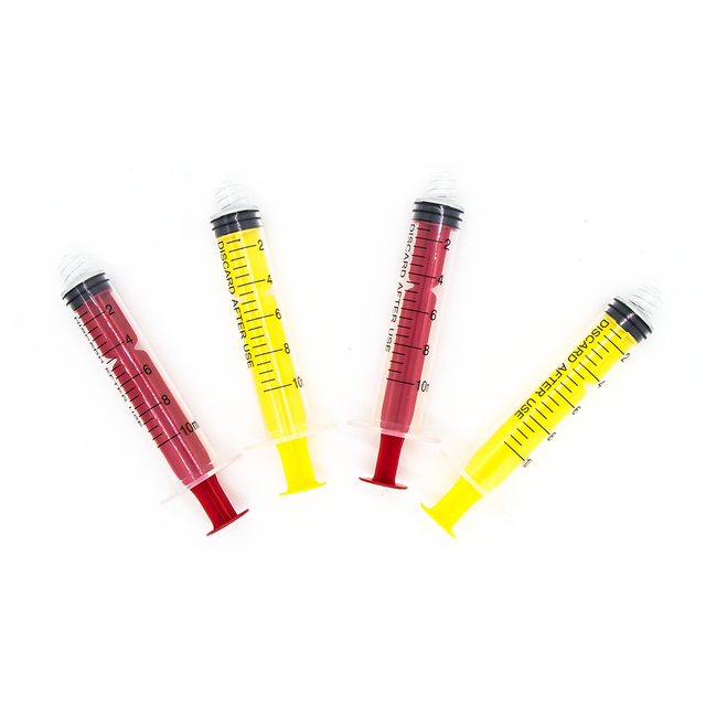 China colorful plunger luer-lock dental plastic disposable 10ml syringe ...